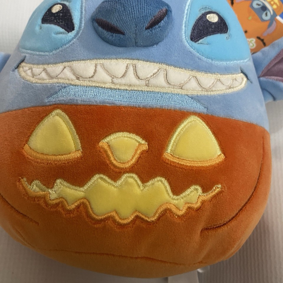 Stitch Squishmallows 8" Halloween Evil Pumpkin 2025 Blue Orange NWT | eBay