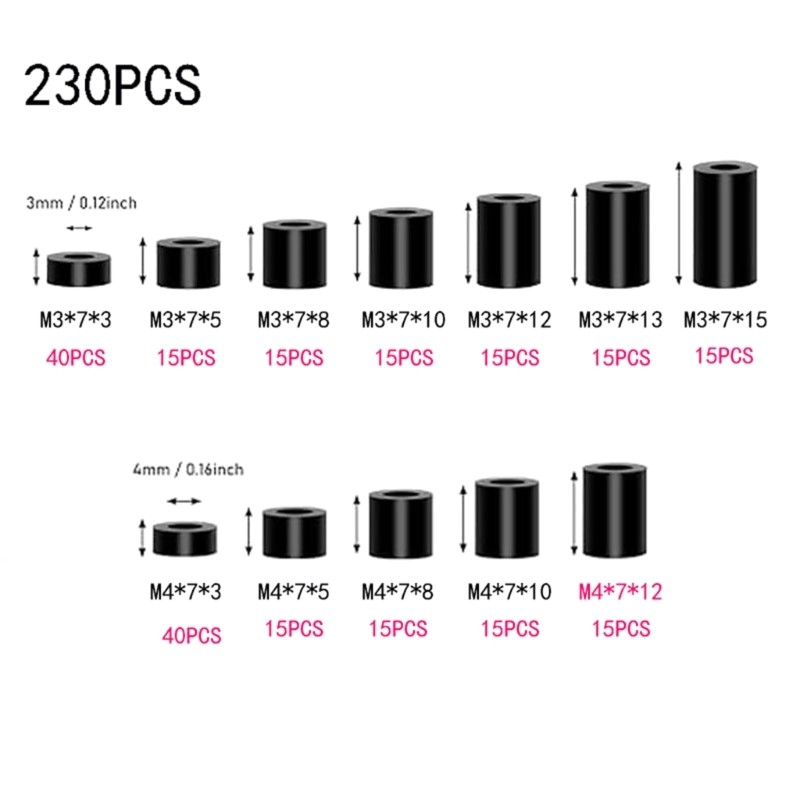 230Pcs Column Spacers Isolation Nylons Separate PillarsQuarantine 3D ...