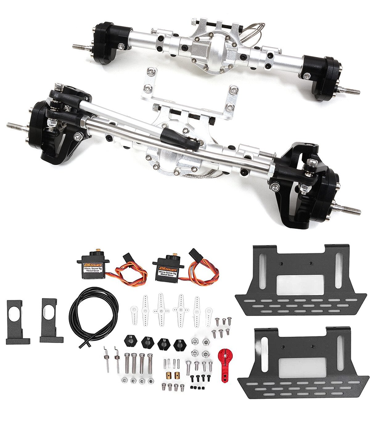 1/10 Crawler Axles w/ Portals, Servos & Remote Diff Locks (Req ...