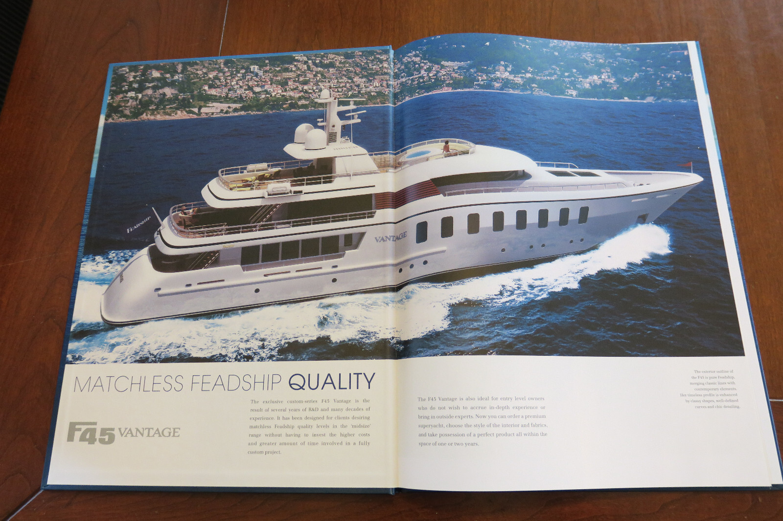 Feadship F45 Vantage hardcover yacht booklet Van Lent Kaag 2009 ...