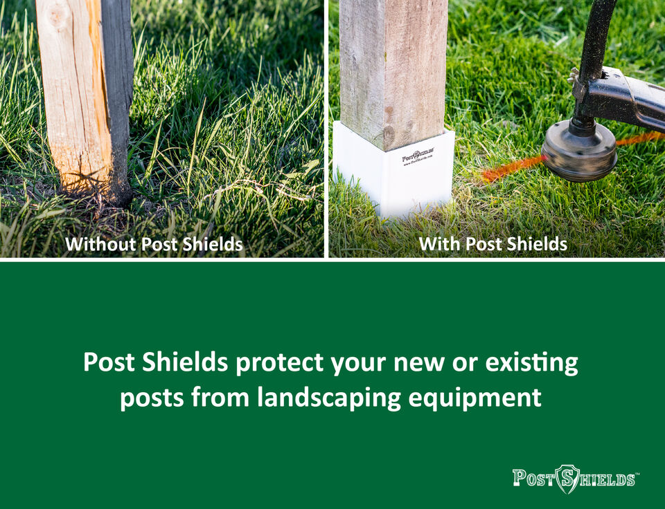 Post Sleeve Post Protector, by Post Shields-Fits 6x6x4 Wood/Metal Posts ...