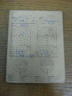 08/09/1958 Army: Shooting Range Record Card (folded, used) | eBay