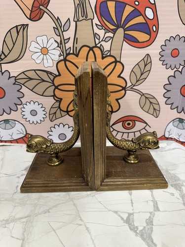 Ethan Allen Serpent Fish Bookends Art Deco Victorian Pair Italy (see ...
