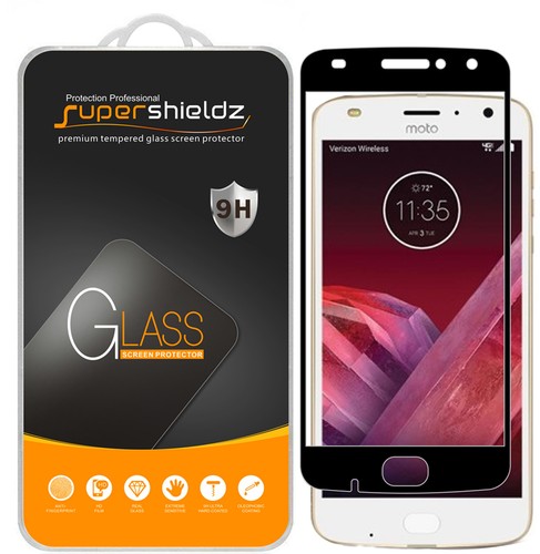 2X Supershieldz for Moto Z2 Play Full Cover Tempered Glass Screen ...