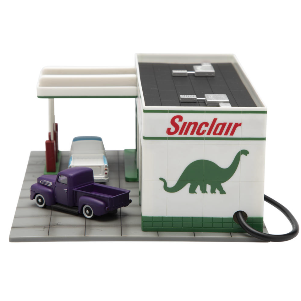 HO Scale Sinclair Gasoline Station Building Prelit Service Station ...