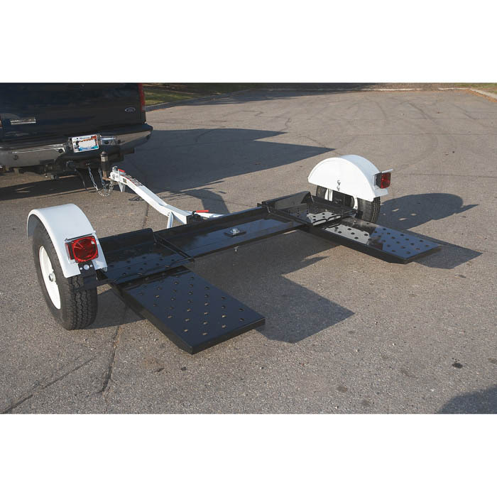 Pull Behind Steel Tow Car Dolly - 3,320 GVWR Capacity - Lights ...