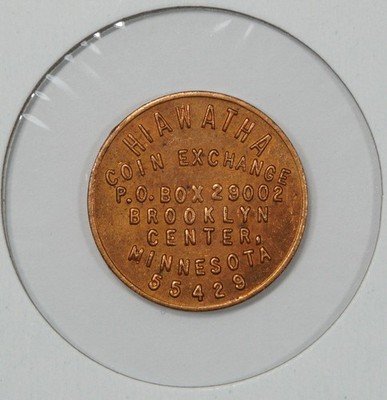 1977 Hiawatha Coin Exchange Brooklyn Center MN Dealer Advertising Token ...