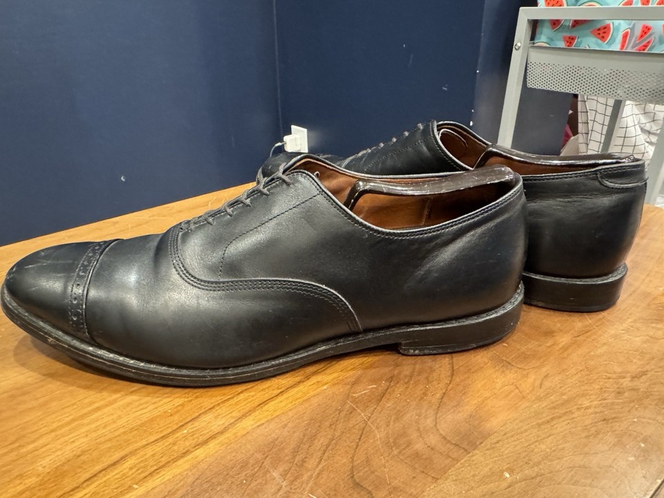 Brooks Brothers Black Cap Toe Oxford Dress Shoes Men’s 12D Leather USA ...