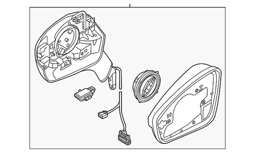 Genuine Volkswagen Mirror Assembly 11K-857-507-F-9B9 for sale online | eBay