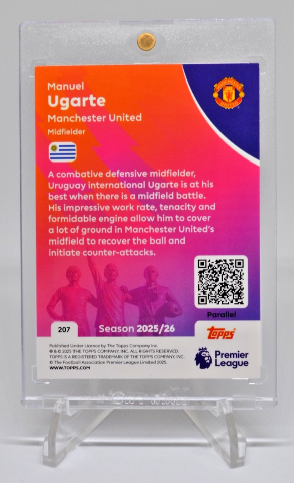 2025/26 Manuel Ugarte Topps Premier League 2026 Yellow Parallel Man Utd #207 | eBay