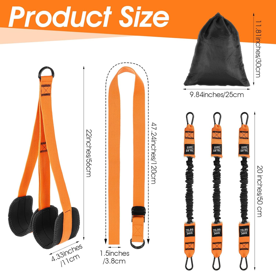Adjustable Pull Up Assistance Bands 75-225LBS with Dual Feet Support ...