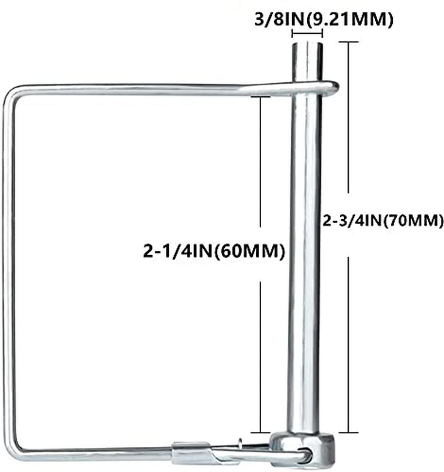 10 Pieces Wire Lock Pin, 3/8 Inch (9.21MM) Heavy Duty Safety Coupler ...