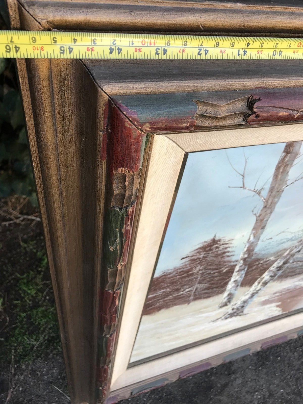 EUGENE KINGMAN Original HUGE 46"x34" LANDSCAPE MID CENTURY MODERN OIL ...