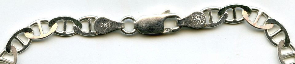 Anchor Chain 24" Sterling Silver Necklace Pave Jewelry - H966 | eBay