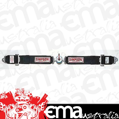 Simpson SI32002BK Camlock Lap Belt Wrap Around - Bar Mount Black 62"L x ...