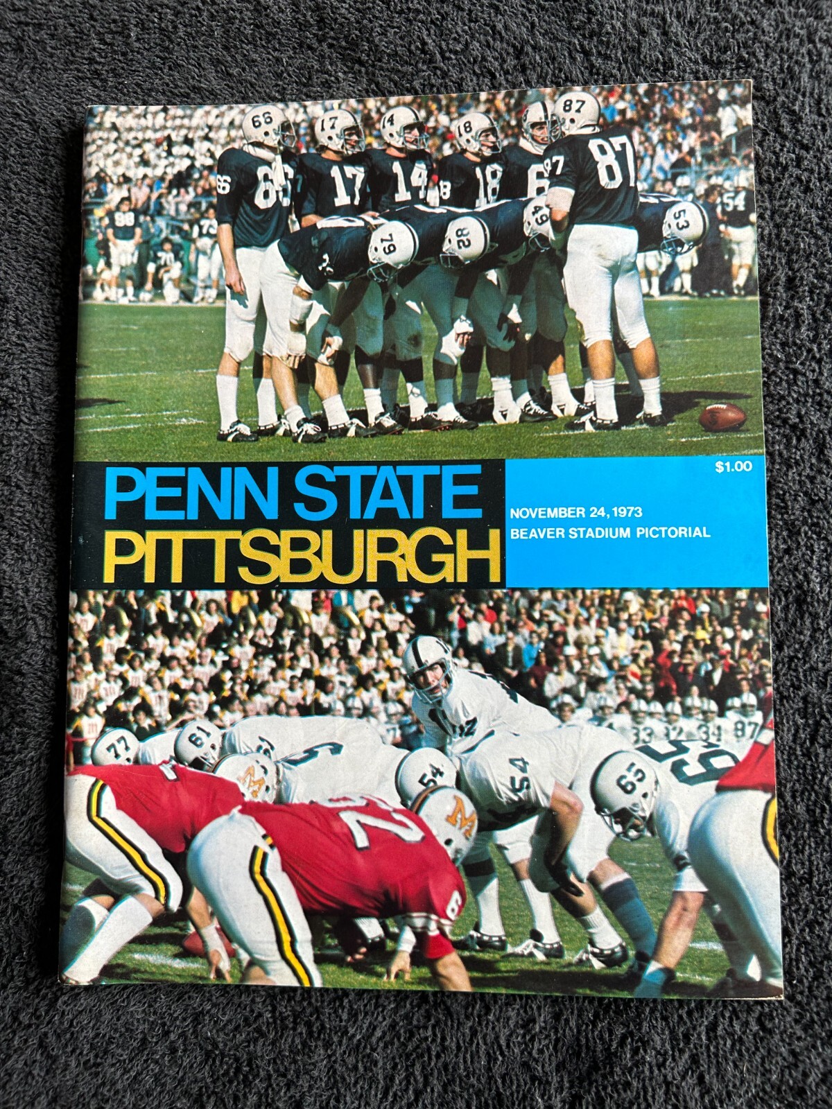 PENN ST VS PITT FOOTBALL GAME PROGRAM NOV 24 1973 NICE GRADE M323 | eBay