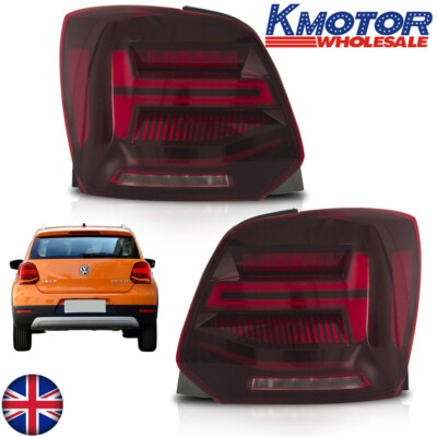 For Volkswagen 2009-2017 Polo 6R 6C MK5 GTI LED Red Lens Rear Lamp Rear ...