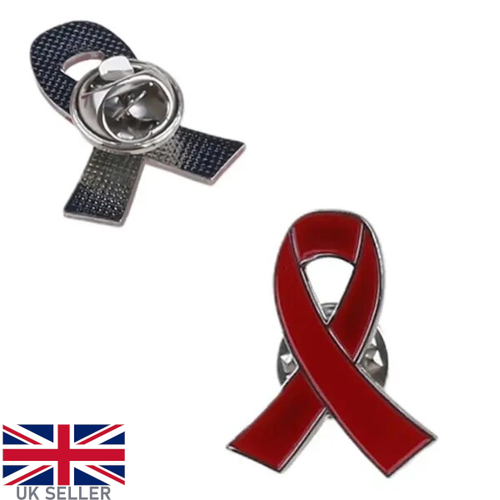 Aids HIV Awareness Pin Brooch Metal Red Ribbon Badge Support Lapel ...