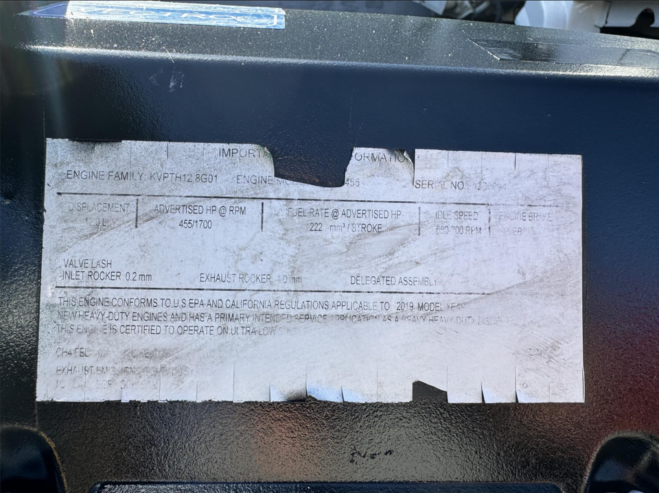 2019 Volvo D13 Diesel Engine, Family # KVPTH12.8G01, 12.8L, Model: D13M ...