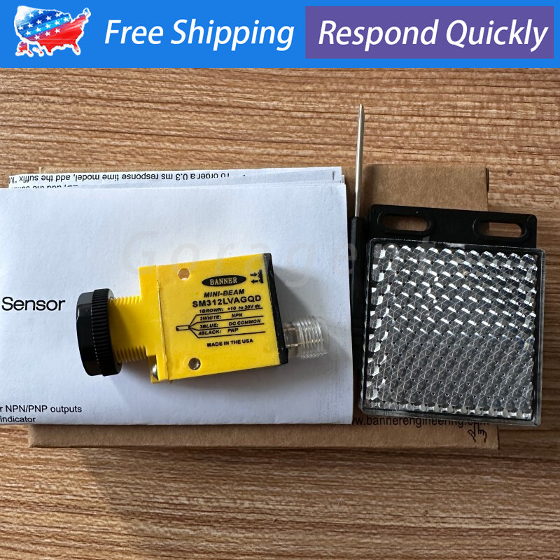 For Banner Mini-Beam SM312LVAGQD 26913 10-30VDC 4Pin Photoelectric ...