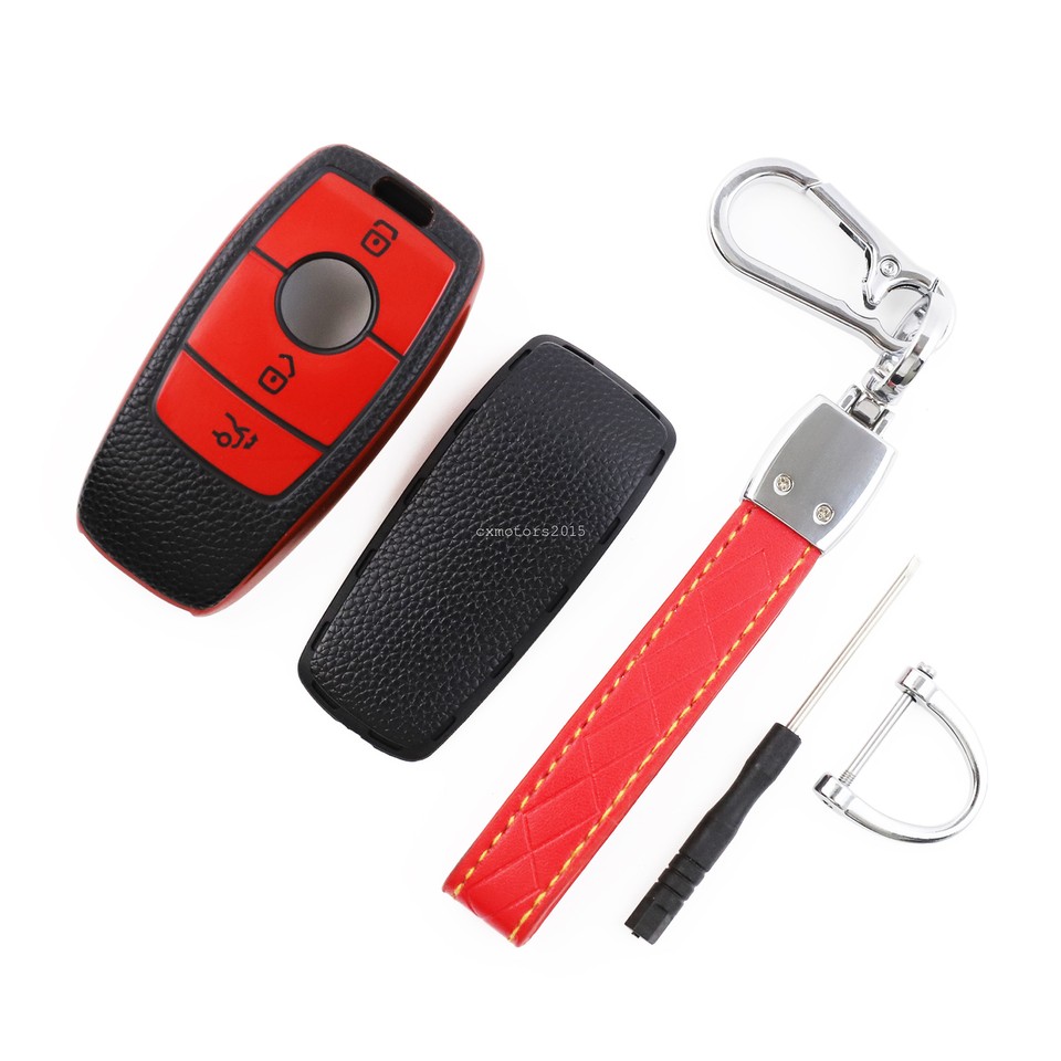 3 Buttons TPU Case Cover Car Key Fob Protector For Mercedes Benz A C E ...