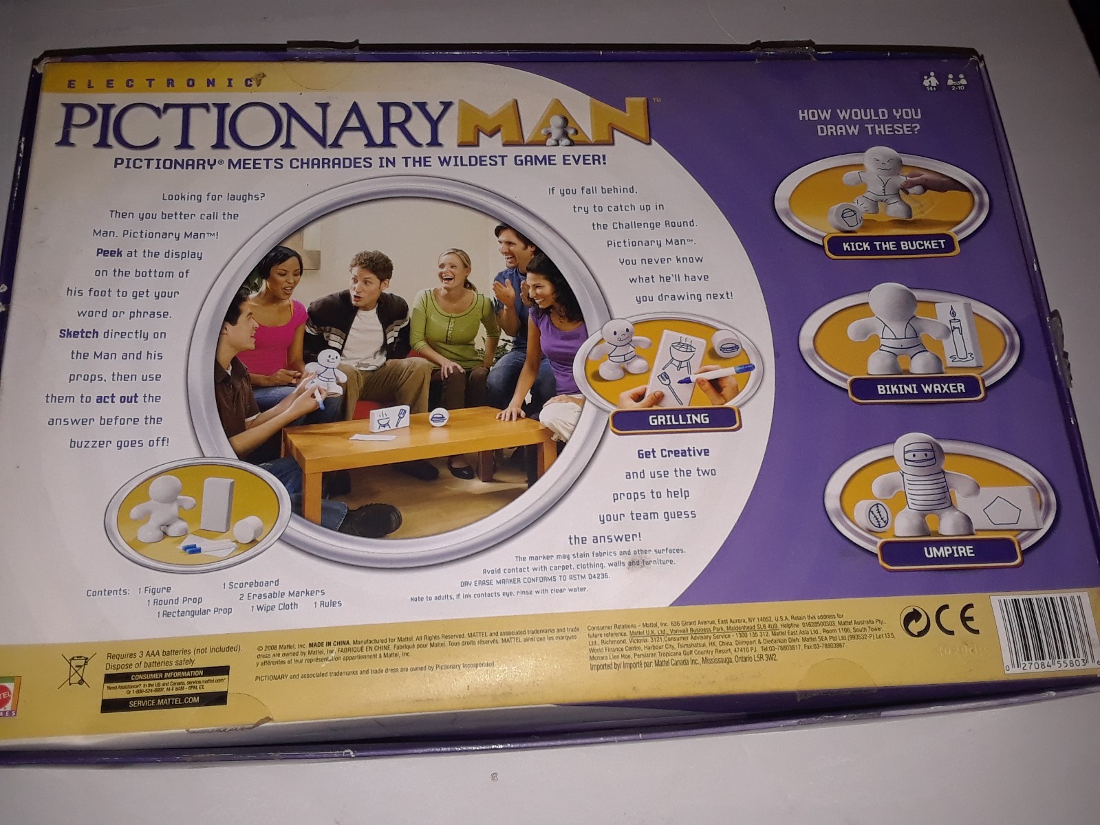 Electronic Pictionary Man Mattell Board Games Family Fun Drawing Game ...