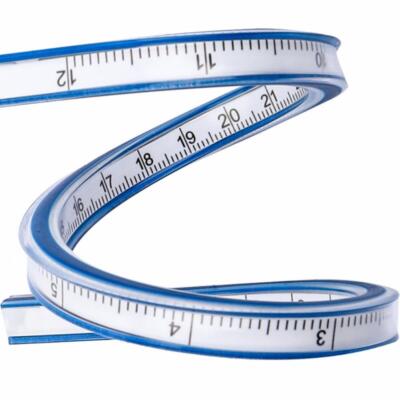 Flexible Curve Ruler 12 Inch Bendable Curve Template Double Side Scale ...