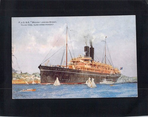 I0041 Transport Ship P&O SS Medina vintage postcard | eBay