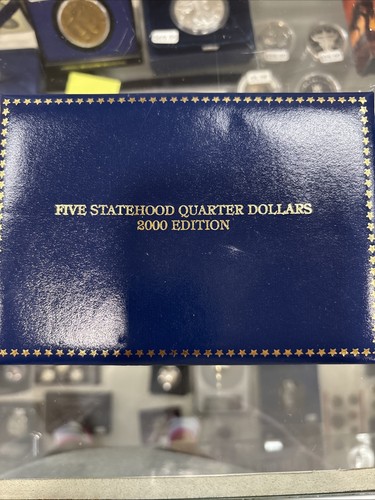Five Statehood Quarter Dollars 2000 Edition, Colorized State Quarters ...