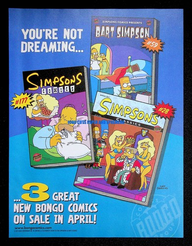 The Simpsons Bongo Comics Group 2011 Trade Print Magazine Ad Poster ...