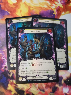 3x Grim Feast Yellow Rainbow Foil Playset Dusk Till Dawn Flesh and ...