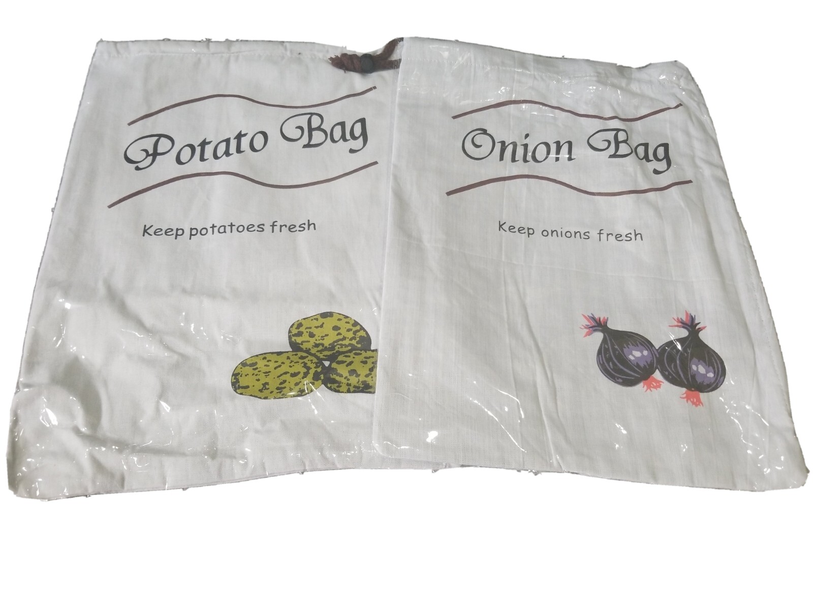 Reusable Storage Bags Onion Holder Potato Storage Zipper Sprout Free ...