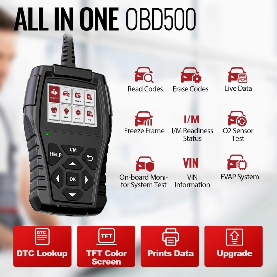 Automotive Car Check Engine Diagnostic Scanner OBD2 EOBD Fault Code ...