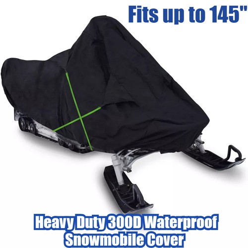 Fits up to 145" Heavy Duty 300D Waterproof Snowmobile Cover Storage ...