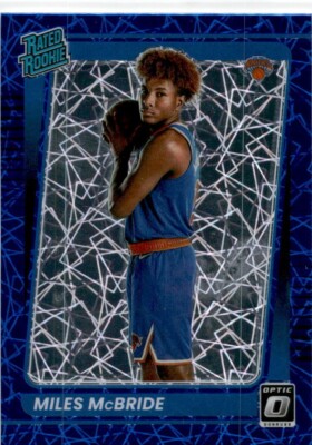 2021 Panini Prizm Blue Velocity Prizm #174 Miles McBride Detroit ...