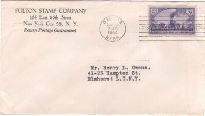 First day cover, Scott #922, Railroad, c/c, Fulton Stamp Co, Omaha cxl ...