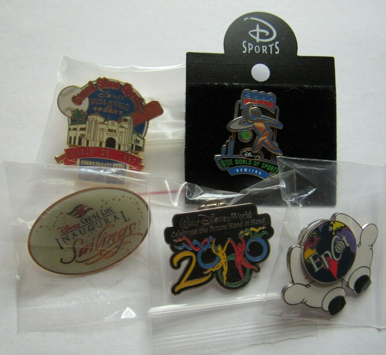 Disney Pin Lot of 5 Epcot, Wide World of Sports Bowling, Grand Slam ...