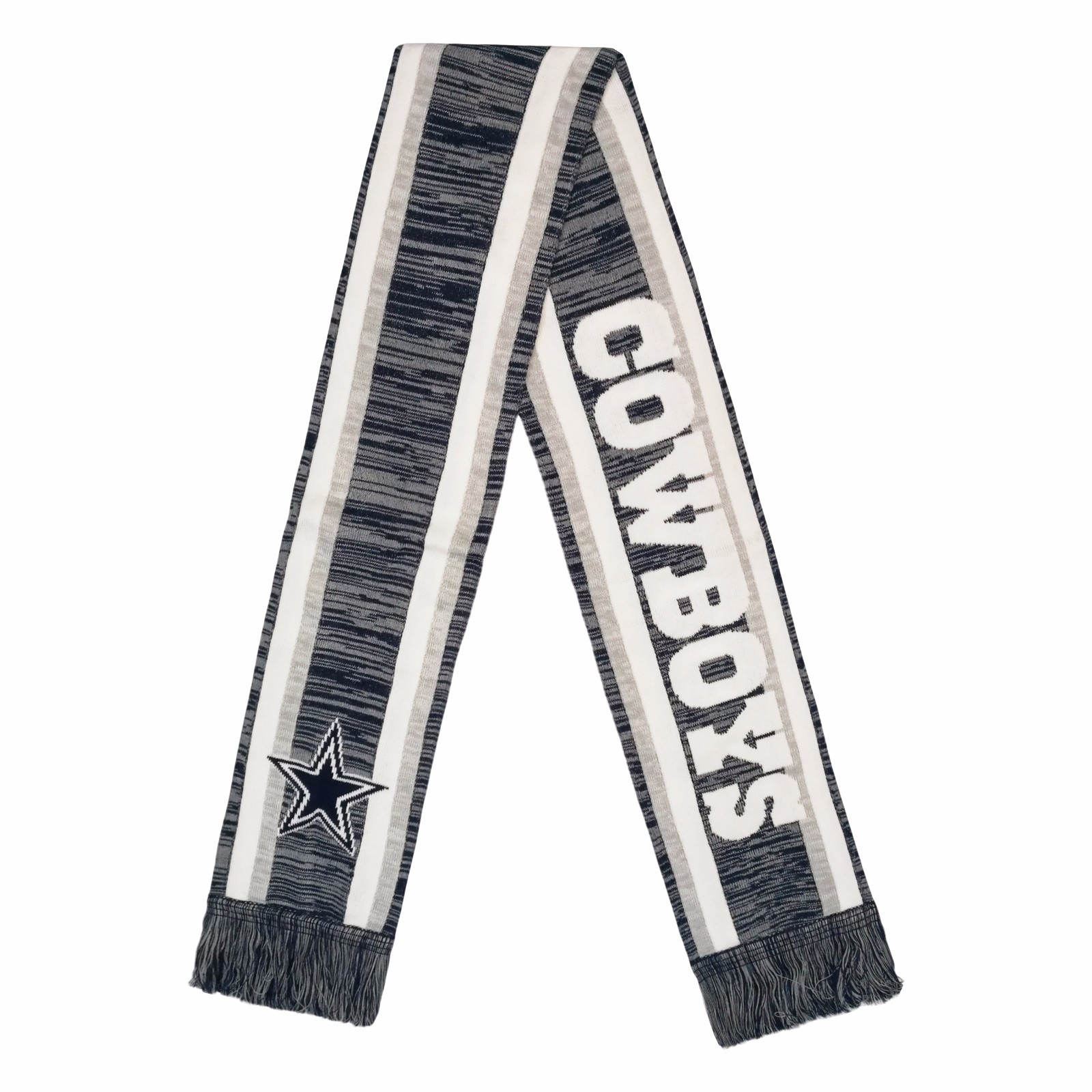 Dallas Cowboys Scarf - Knit Color Blend - Winter Neck Double Sided Team ...