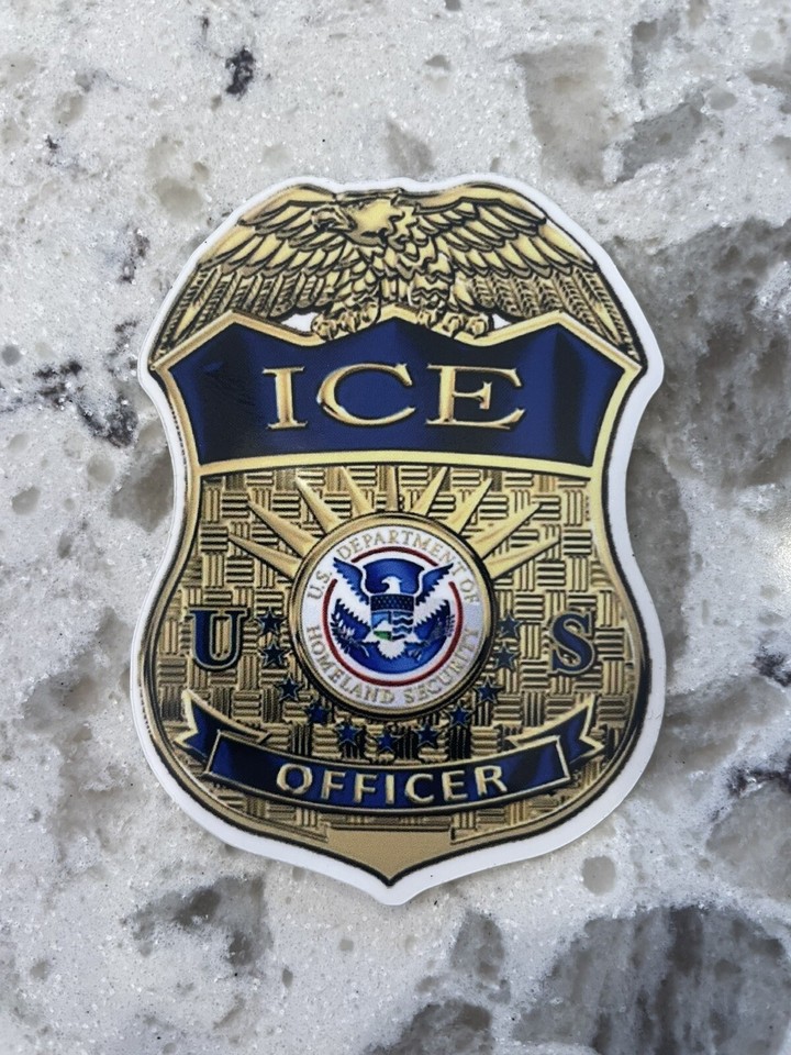 ICE Immigration Customs Enforcement Officer Badge Sticker! | eBay