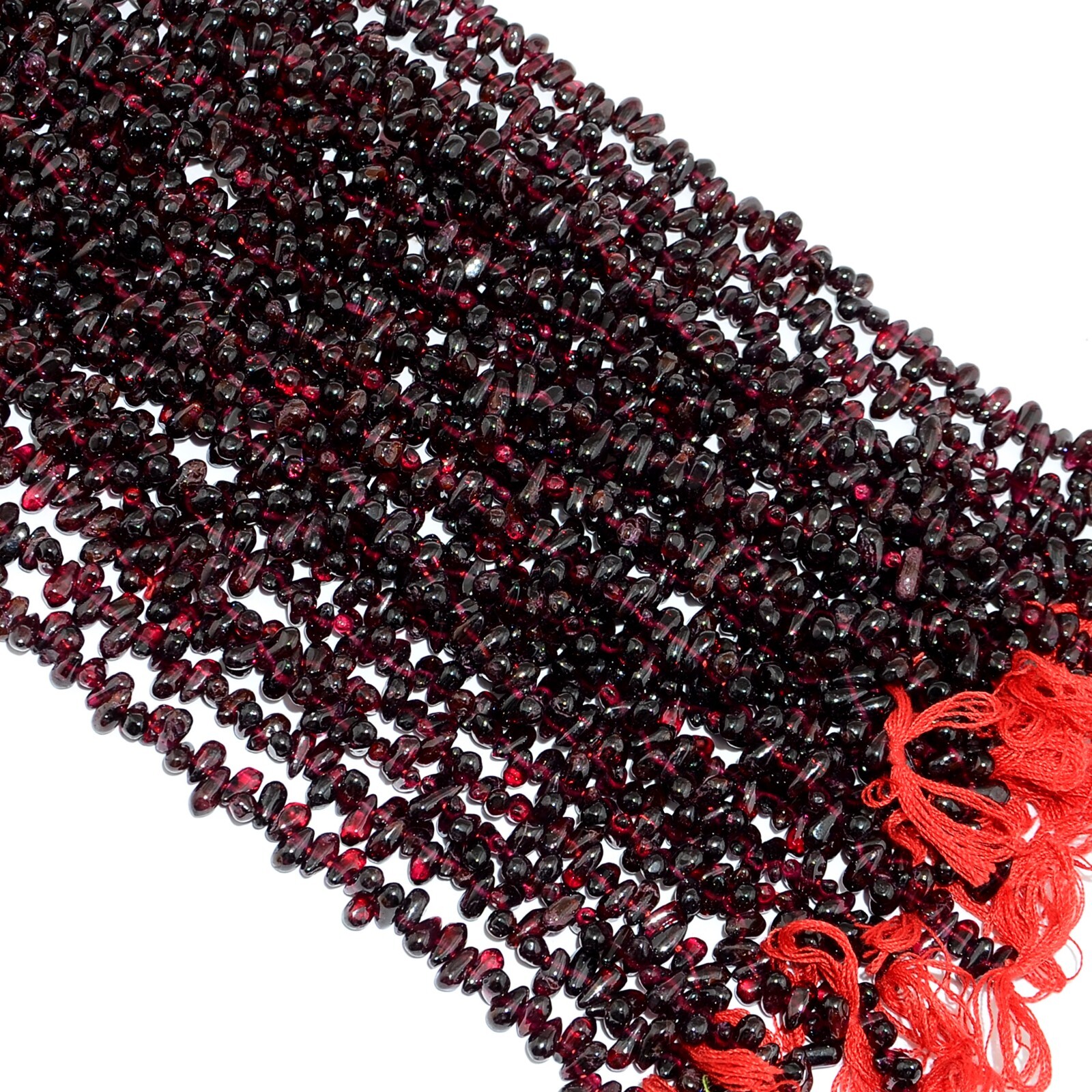 100% Natural Garnet Teardrop Beads 13 Inch Strand Gemstone Jewelry ...