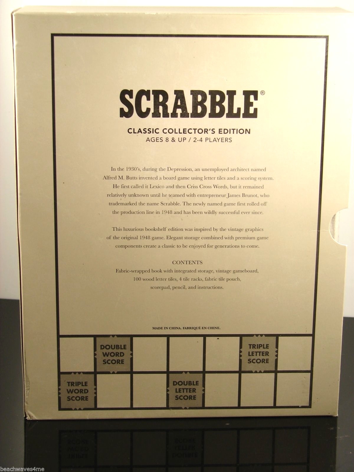 Scrabble Collector's Edition Board Game Classic Fabric Book Parker ...