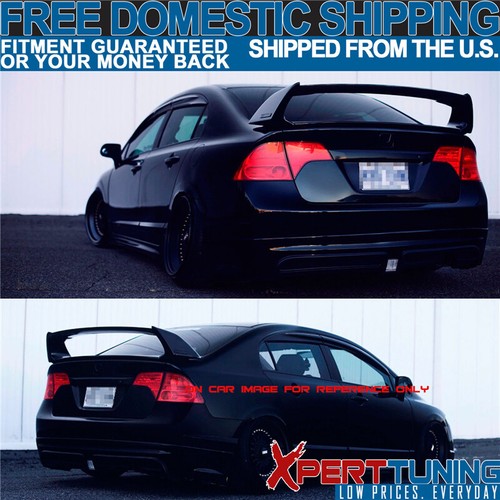 Fits 06-11 Honda Civic 4Dr Mugen Trunk Spoiler Painted #B537M Atomic ...