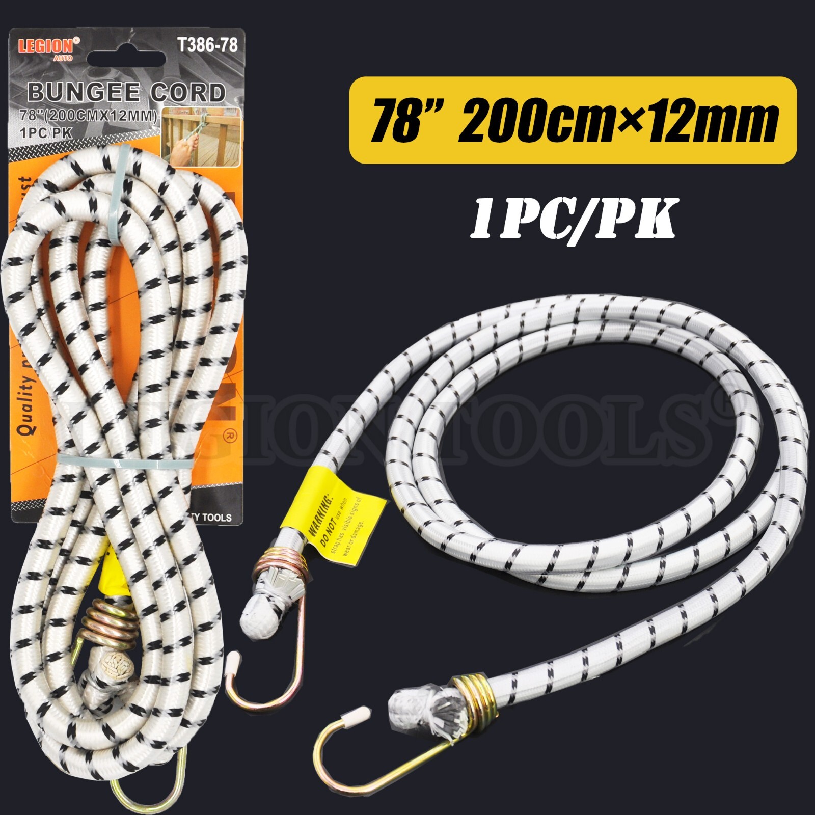 Bungee Cord Tie Down Heavy Duty Occy Strap with Steel Hooks Bulk Pack 6 ...