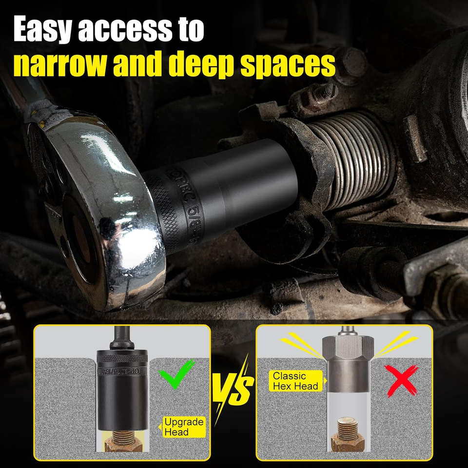 17PCS Lug Nut Extractor Set, 1/2" Drive Stripped Lug Nut Remover ...