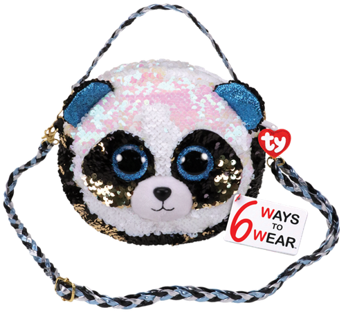 2019 TY Flippables Sequin BAMBOO the Panda 9" Fashion Purse 6 Way to ...