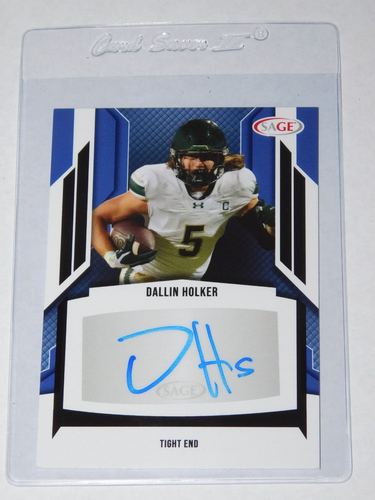 2024 SAGE FOOTBALL BLACK DALLIN HOLKER SIGNED / AUTOGRAPH CARD #A-DH2 ...