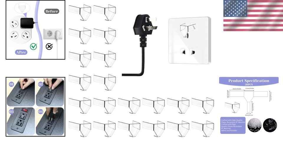 20Pcs Snug Plugs for Loose Outlets, 3 Prong Loose Outlet Plug Fix ...