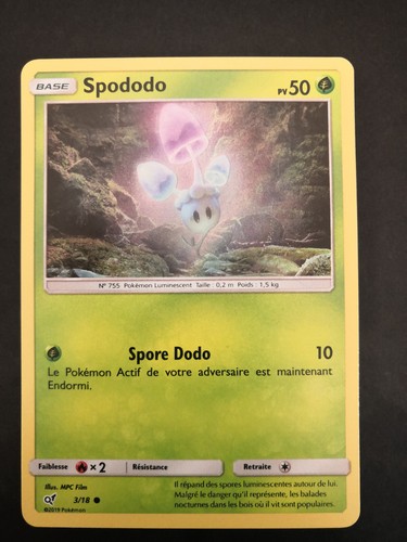 Carte Pokémon SPODODO Holo - Détective Pikachu 3/18 - Etat Proche du ...