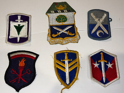 Lot of 6 Vintage Original Shoulder Insignia Military Patches Swords | eBay