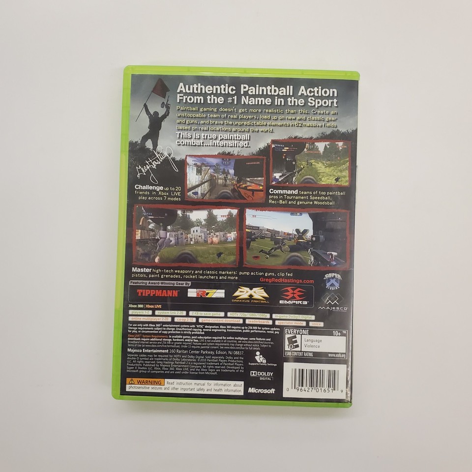 Greg Hastings Paintball 2 (Microsoft Xbox 360, 2010) Fast Shipping ...